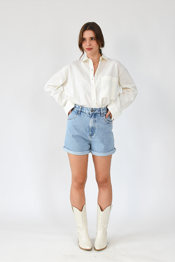 THE TIMELESS SHORT JEANS AZUL CLARO - NICCLA