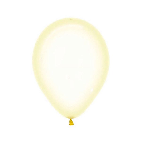 Balão de Festa Latéx Cristal Pastel - Amarelo (Cor:321) - Sempertex ...