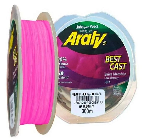 Linha Araty Best Cast 300m - Escolha Cor e Bitola - Tsunami Fishing