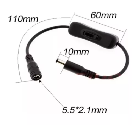 Interruptor Cabo Plug P4 Macho/fêmea Rabicho 12/24v Fita Led - MB ...