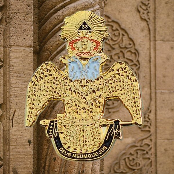 Pin Broche Boton Maçom Maçonaria Símbolo Maçônico Grau 33 - Loja ...