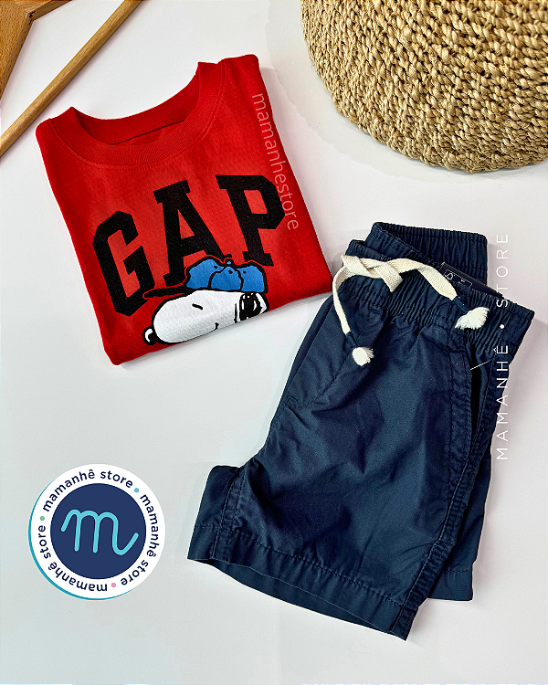 Camiseta Gap Snoopy Red - Mamanhê Store - Roupas e Acessórios Infantis