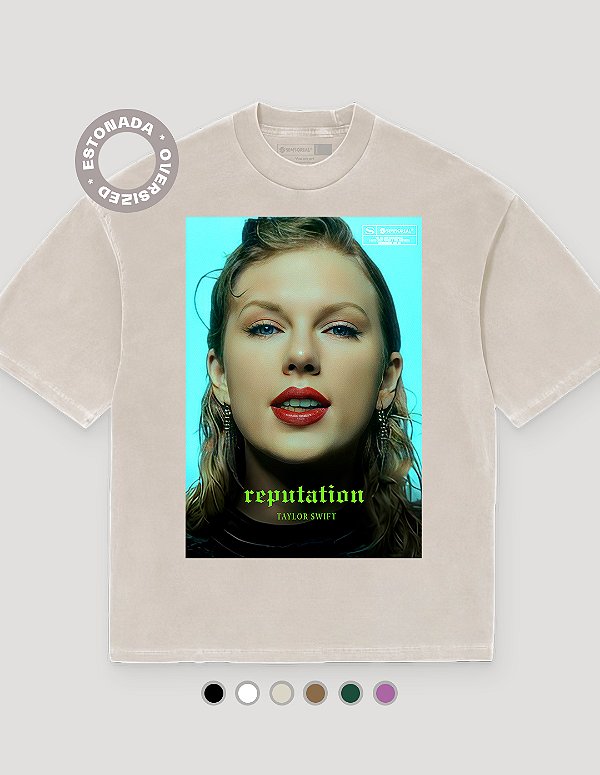 Camiseta Oversized Estonada Taylor Swift Reputation Face - Sensorial ...
