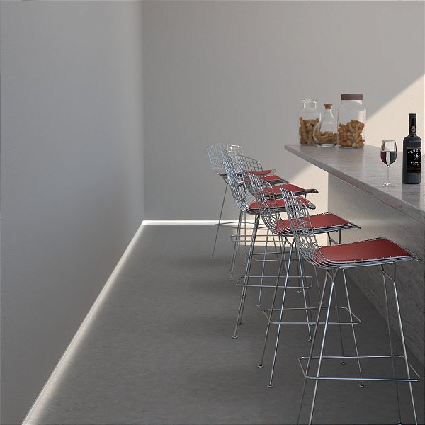 Rodapé Invertido p/ LED Alvenaria 3m Alumínio Modelo J - Compre on-line ...