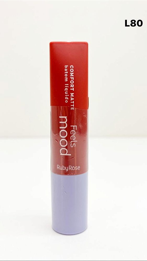 BATOM LÍQUIDO COMFORT MATTE FEELS MOOD RUBY ROSE - La’ Make