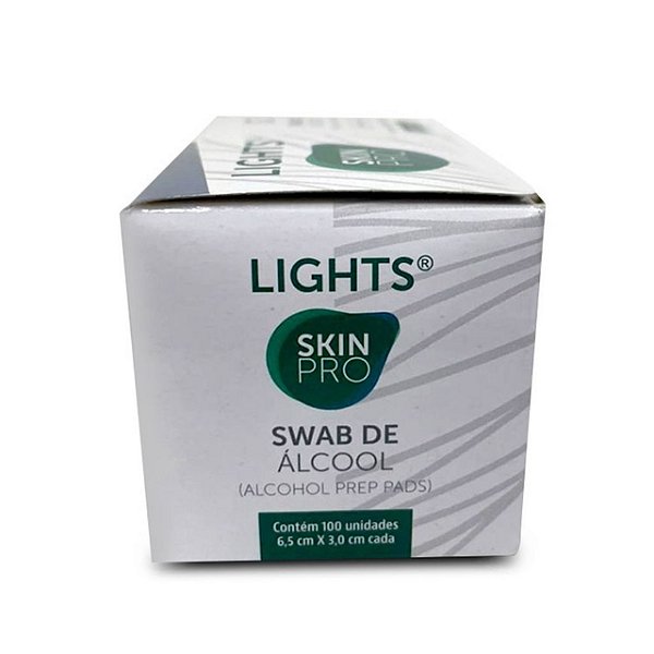 Swab de Álcool Lights (6,5cmx3cm) - 100un - SkinPro - Produtos de Saúde ...