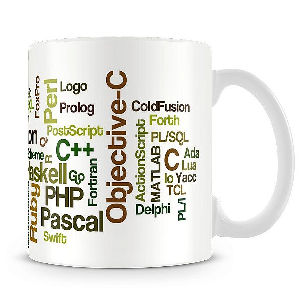 Caneca Linguagens de Programação - Caneca Personalizada para Todas as ...