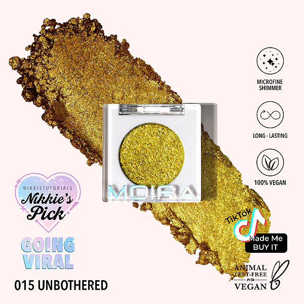 Sombra Moira Cosmetics CHROMA LIGHT SHADOW 015, UNBOTHERED - Imports MDM