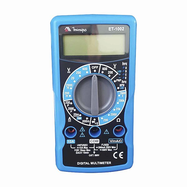 Multimetro Digital Portátil Categoria I 600V ET-1002 MINIPA - Parafusos ...