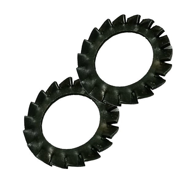 Arruela Dentada Externa Serrilhada em Aço Mola Enegrecido - Parafusos e ...