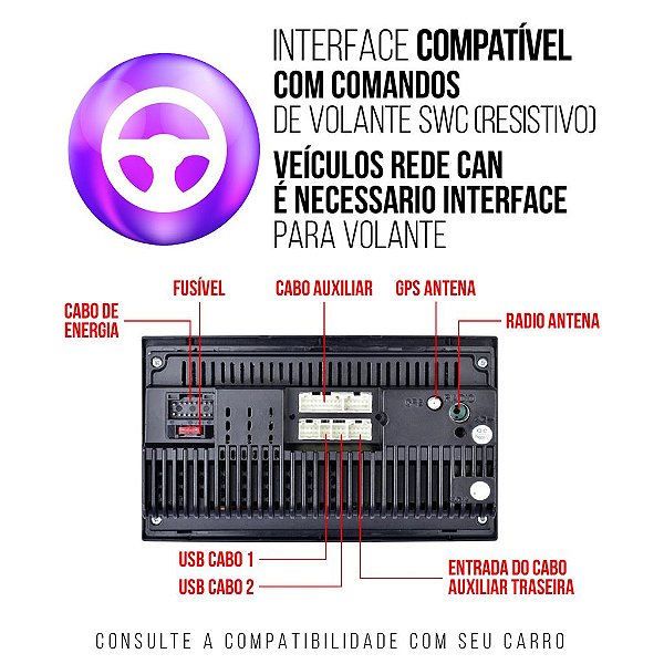 Kit Central Multimídia Android Onix, Prisma, Spin e Cobalt 2013-2019 - Ecarshop