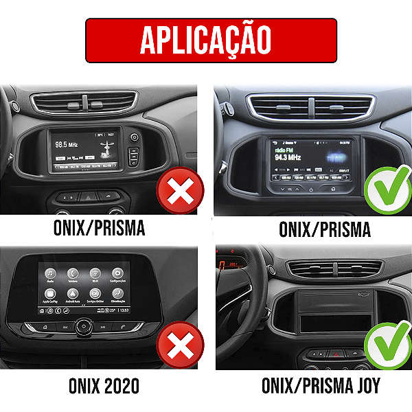 Kit Central Multimídia Android Onix, Prisma, Spin e Cobalt 2013-2019 - Ecarshop