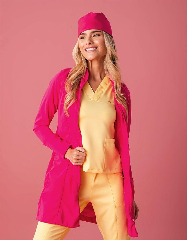 Jaleco Feminino Ava Pink - Dra. Charm