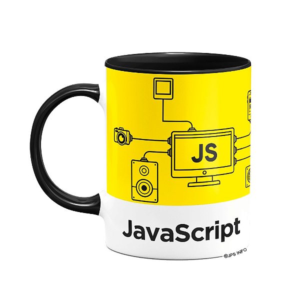 Caneca dev JS JavaScript B-black (Saldo) - Fun Geek Store