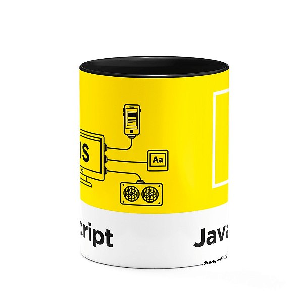 Caneca dev JS JavaScript B-black (Saldo) - Fun Geek Store
