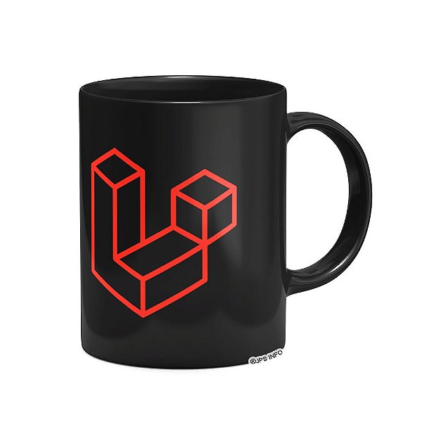 Caneca Dev - Laravel - Preta - Fun Geek Store