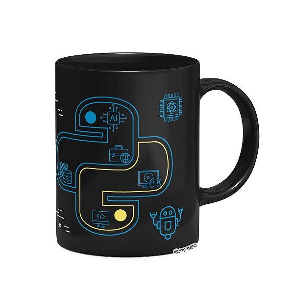 Caneca Dev - Python New - Preta - JPS INFO