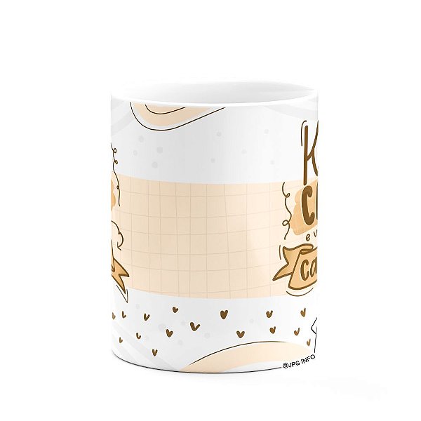 Caneca Flork Divertida - Keep Calm, beba um cafezinho! - Fun Geek Store