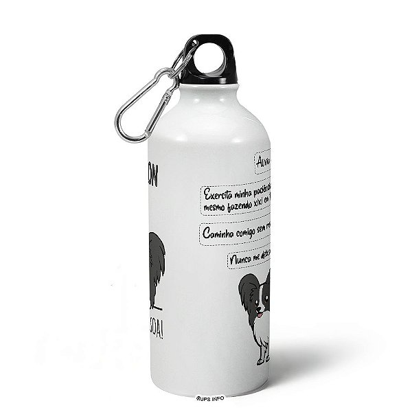 Garrafa Squeeze MQ - Meu Papillon, melhor pessoa! M2 - Fun Geek Store