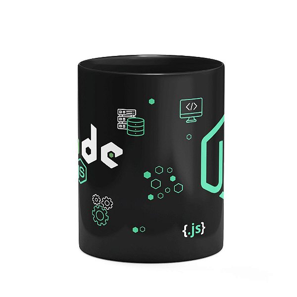 Caneca Dev - New Mug Node JS - preta (Saldo) - Fun Geek Store