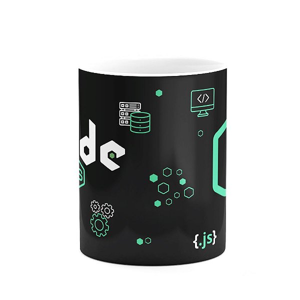 Caneca Dev - New Mug Node JS - B-dark - Fun Geek Store