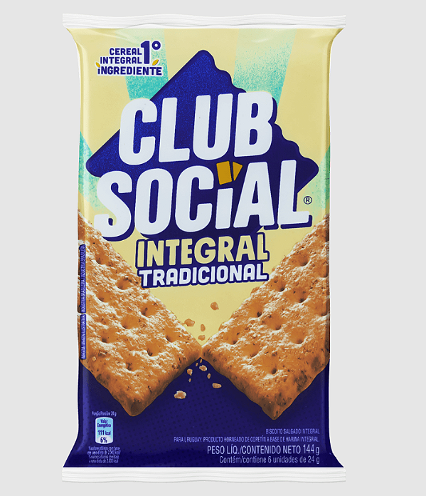 Biscoito CLUB SOCIAL INTEGRAL 144g - 6 un - Santa Cruz Doces ...