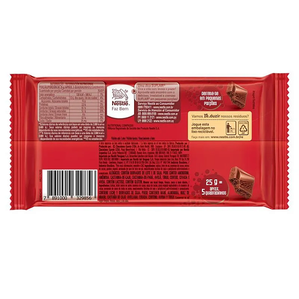 Tablete de Chocolate Suflair Ao Leite 80g - Nestlé - Santa Cruz Doces: Variedades de Doces com ...