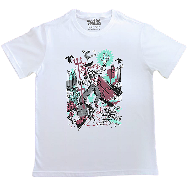 Camiseta Maria Patuá Exu Tatá Caveira - Camisetas Umbanda | Maria Patuá