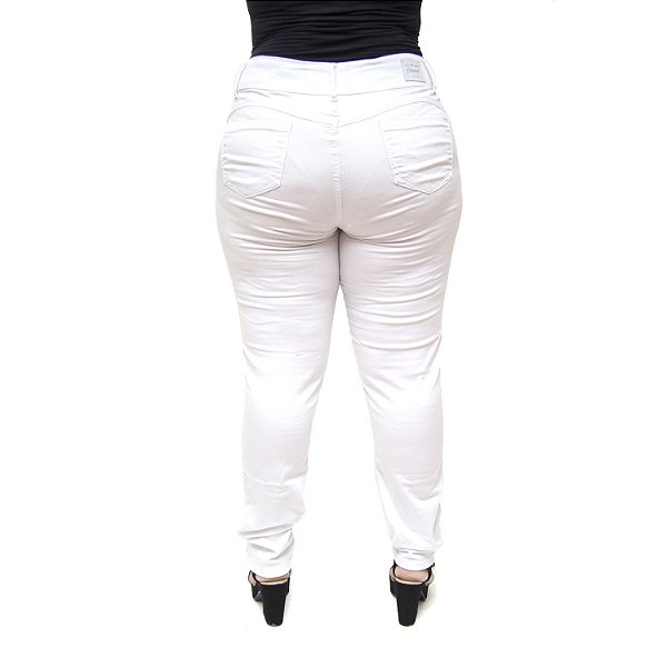 Calça Jeans Feminina Credencial Plus Size Skinny Hallesa Branca - Ane ... Calça Jeans Feminina Credencial Plus Size Skinny Hallesa Branca - Ane ...