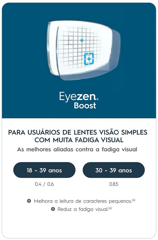 Lentes Eyezen Boost (0.4) Essilor Digitais - Óculos Vine