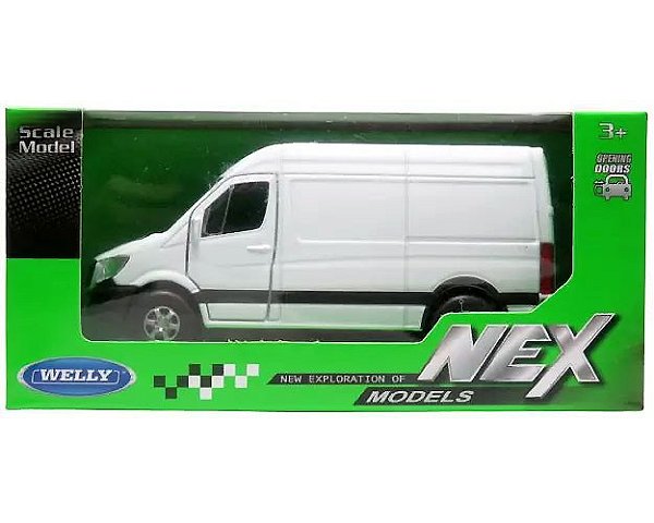 Miniatura Mercedes-Benz Sprinter Panel Van - Branco - 1/39 - Welly - BLIMPS