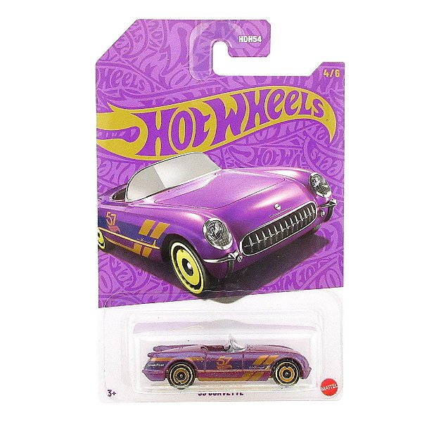 Hot Wheels '55 Corvette - Roxo e Dourado - Mini Hunts