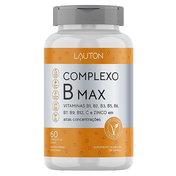 Multivitaminico Complexo B Max 60 Caps - Lauton - Taurene Suplementos