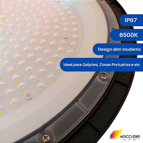 Luminária Industrial 200w Ufo Led High Bay Slim Galpão - 81558 - ARCO ...