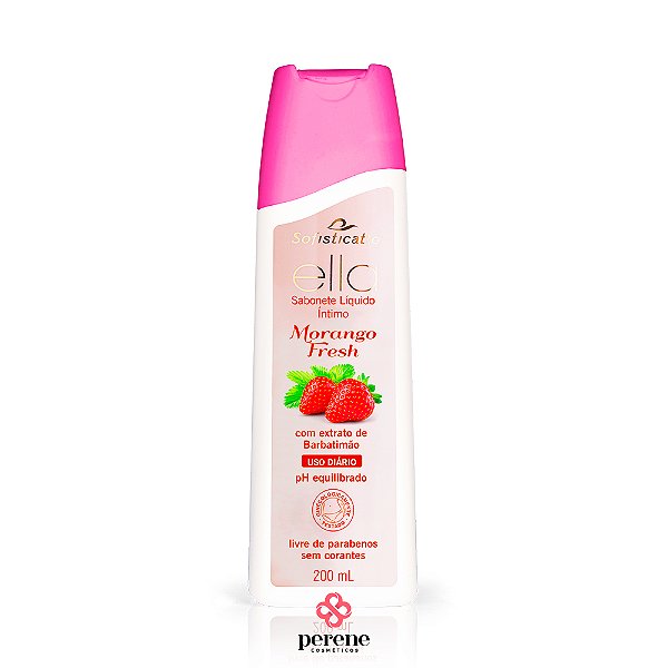 Sabonete Líquido Íntimo Ella Morango Fresh 200 Ml Sofisticatto Perene