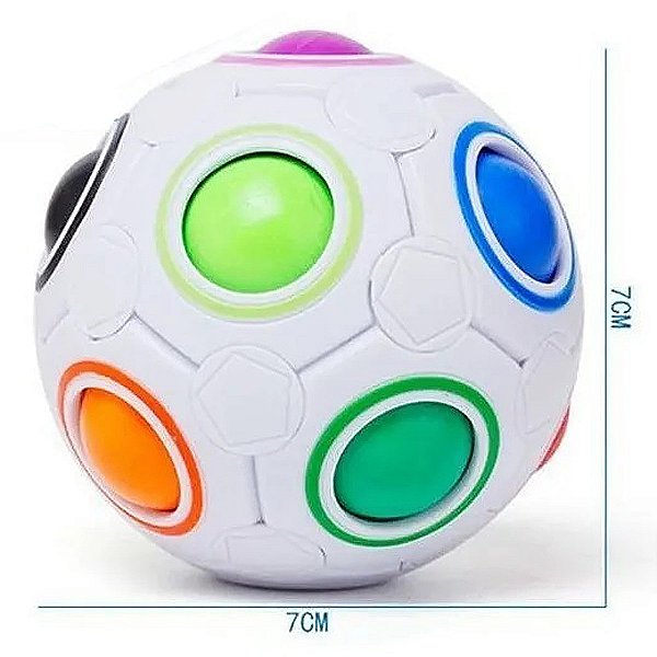 Kit 4 Cubo Mágico Bola Fidget Toy Puzzle Rainbow Ball Anti Estresse ...