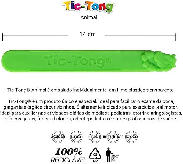 Abaixador De Língua Tic-Tong Animal 40un Agaplastic - Vita's Materiais ...