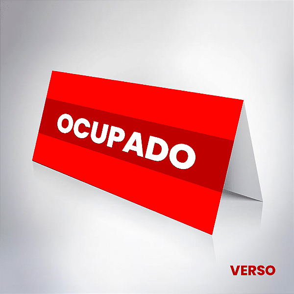 Placa de Mesa Atendimento Disponível e Ocupado - Plakinhas