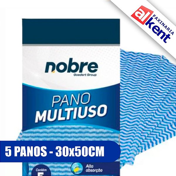 Pano Multiuso 4 em 1 Nobre com 5 unidades 30x50 - Alkent Faxinaria ...