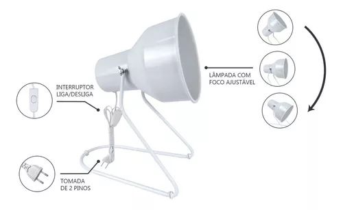 Suporte de Mesa para Lampada Infravermelho - ArtiPé - NASCENTE.COM Suporte de Mesa para Lampada Infravermelho - ArtiPé - NASCENTE.COM
