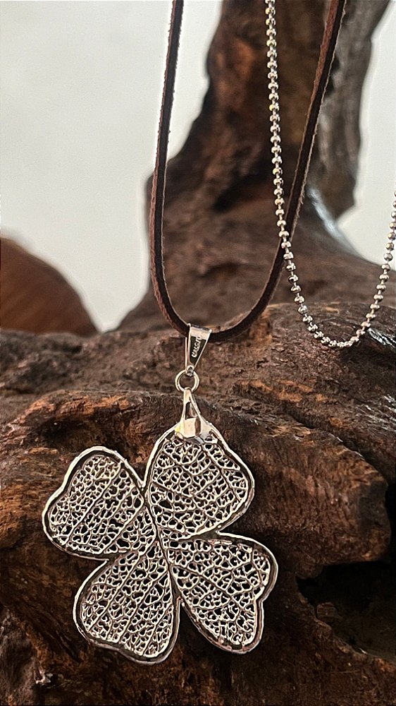 Colar Trevo de Quatro Folhas Banhado A Ouro Sustentável|Amarjon ...