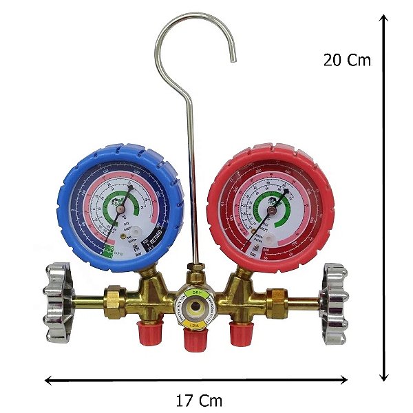Manifold R410A/R407C/R22/R134A Jogo Com 3 Mangueiras 150cm VULKAN - Mega Ar Store - A Mega Loja ...