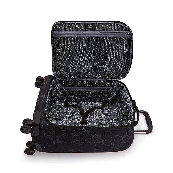 Mala de Bordo Kipling City Spinner S Mysterious Grid Preto - Viajante ...