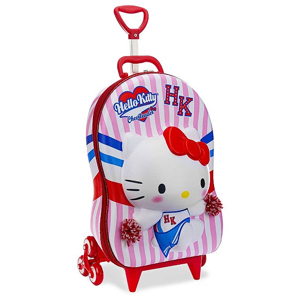 Mala Infantil MaxToy Hello Kitty Cheerleader Rosa - Viajante Moderno