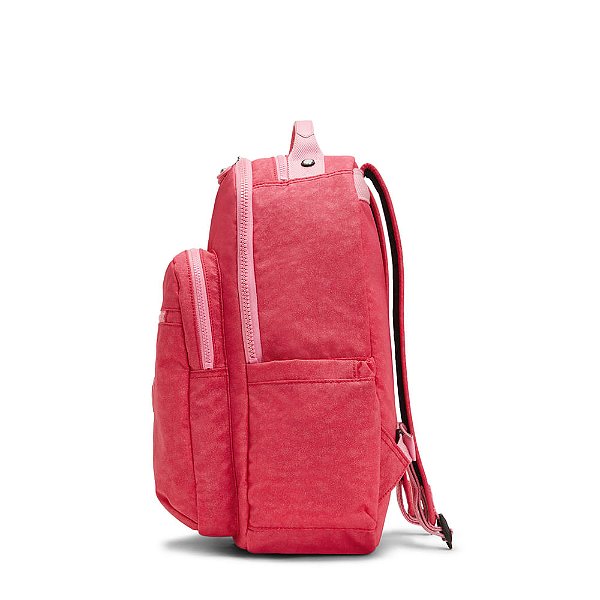 Mochila Kipling Seoul 27L Rosa Glitter - Viajante Moderno