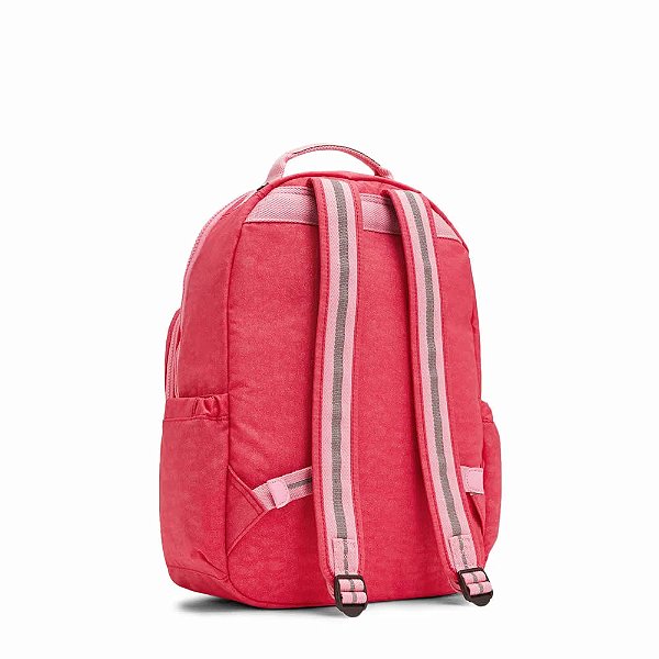 Mochila Kipling Seoul 27L Rosa Glitter - Viajante Moderno
