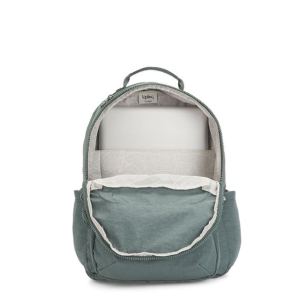 Mochila Kipling Seoul 27L Verde Light Aloe - Viajante Moderno