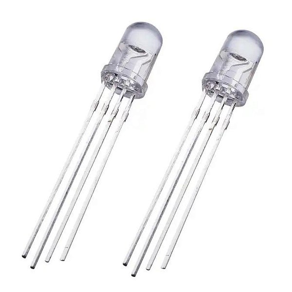 LED 5MM RGB 4 TERMINAIS ARDUINO / PIC - RS COMPONENTES ELETRÔNICOS