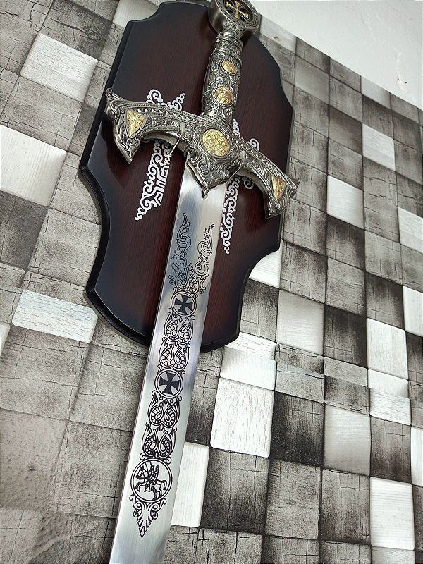 Espada Cavaleiros Templários | Tenda Medieval - Tenda Medieval