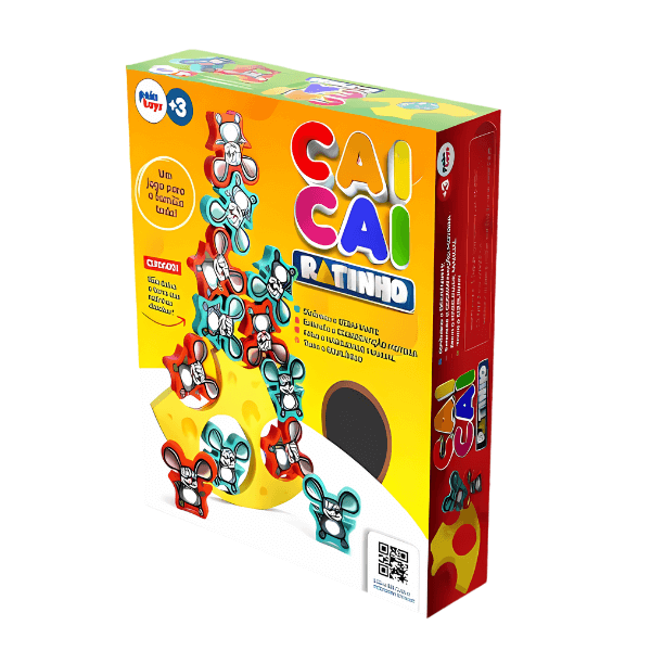 Jogo de Mesa Equilíbrio Cai Cai Ratinho Pakitoys - Up Brinquedos Jogo de Mesa Equilíbrio Cai Cai Ratinho Pakitoys - Up Brinquedos